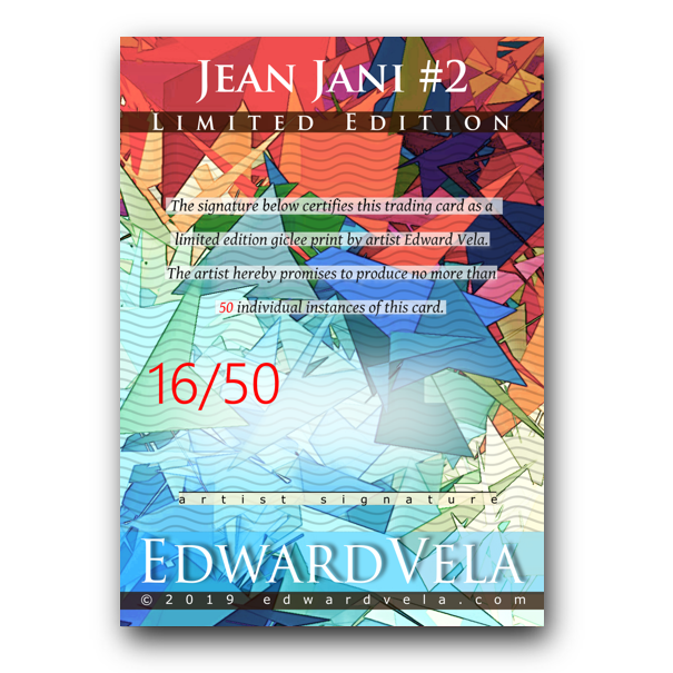 Jean Jani #2 Art Card Limited 16/50 Edward Vela Signed (Celebrities ...