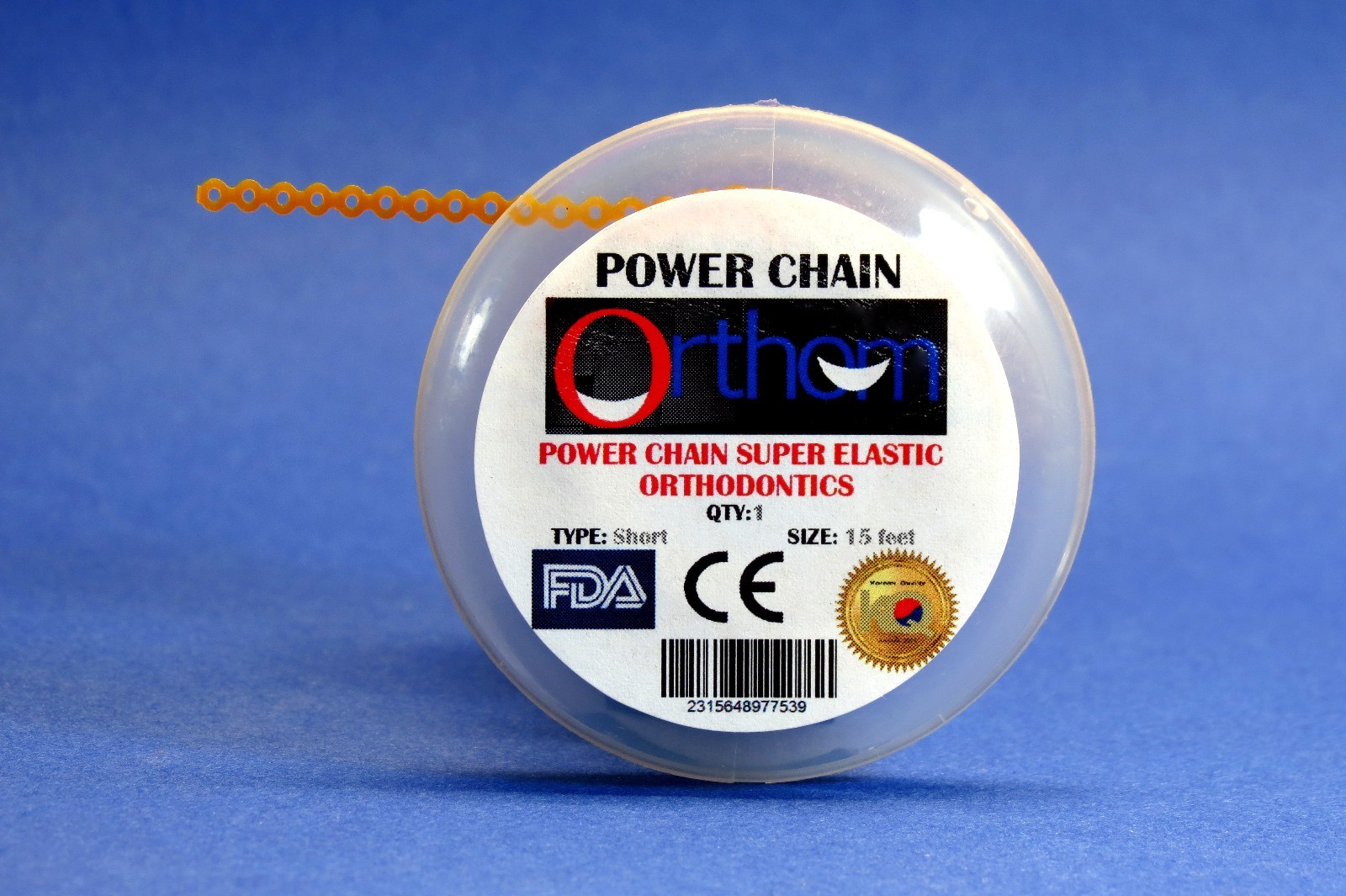 Dental Orthodontic Power Chain Elastic Short Gold Golden Spool Cadena ...