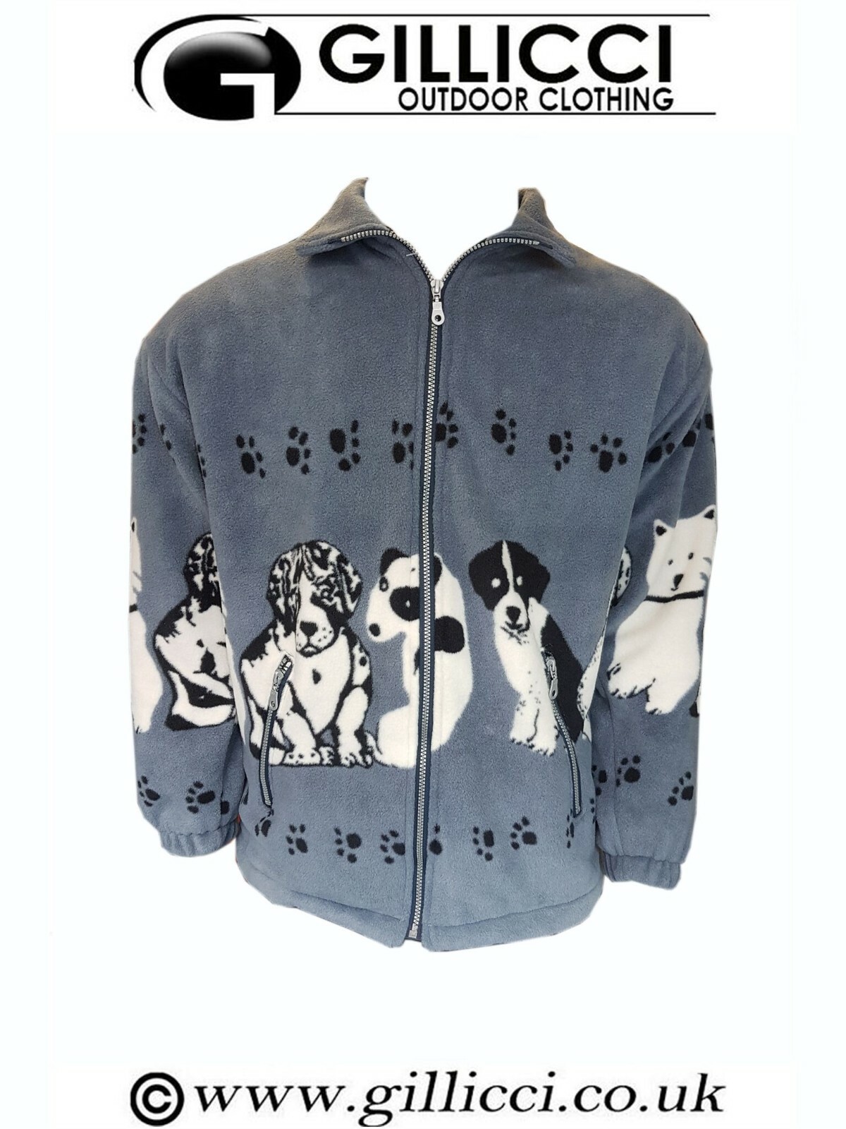 LADIES WOMENS DOUBLE FLEECE ANIMAL PUPPIES WOLF DOLPHIN WILD PRINTED ...
