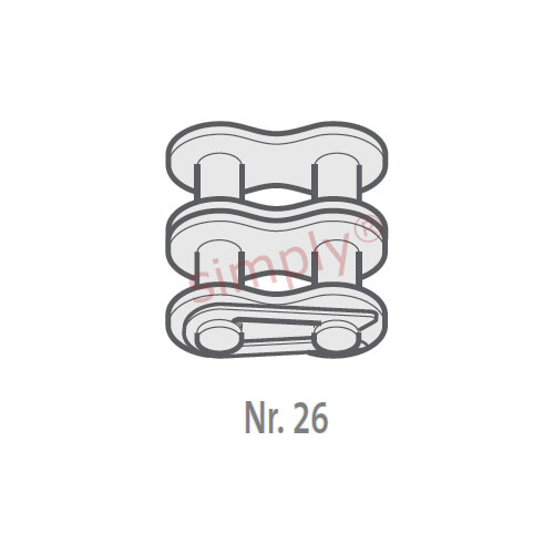 Renold Synergy 12B-2-NO26 BS Duplex Chain Conn Link With Spring Clip 3/ ...