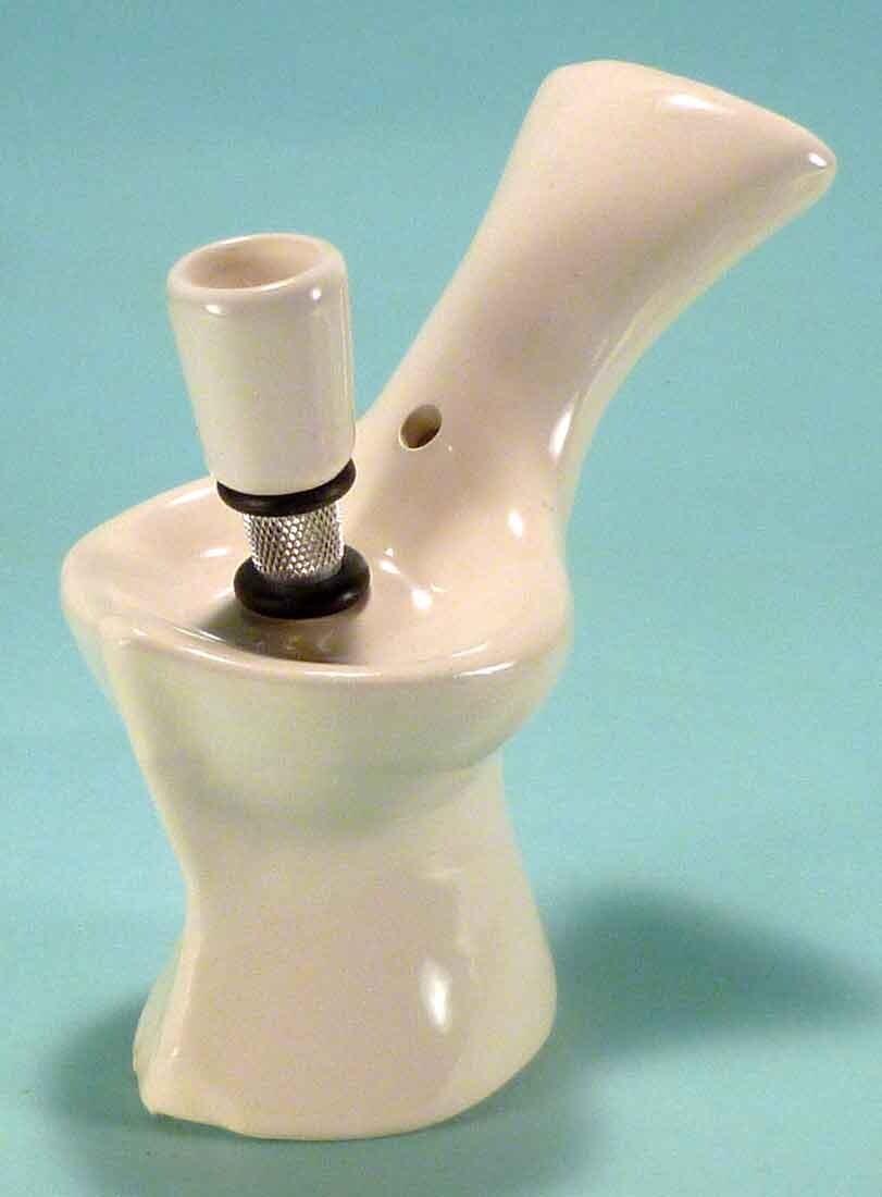 White Ladle With Base Ceramic Hookah Water Pipe Tobacco Bong Made In ...