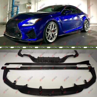 For Lexus RC F RCF Coupe 15-19 Carbon Front Front Lip Rear Diffuser ...
