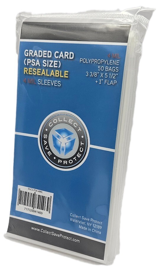 (150-Count) CSP Heavy Duty 4 Mil Graded Card Sleeves - PSA Size ...
