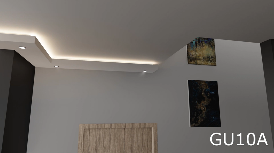 COVING GU10 DOWNLIGHT AND LED EPS PLASTER COATED Ceiling Wall *PREMIUM ...