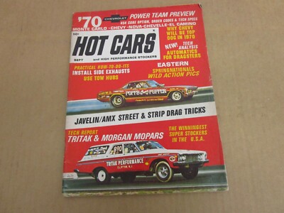 HOT CARS magazine September 1969 custom street drag racing AMX Javelin ...