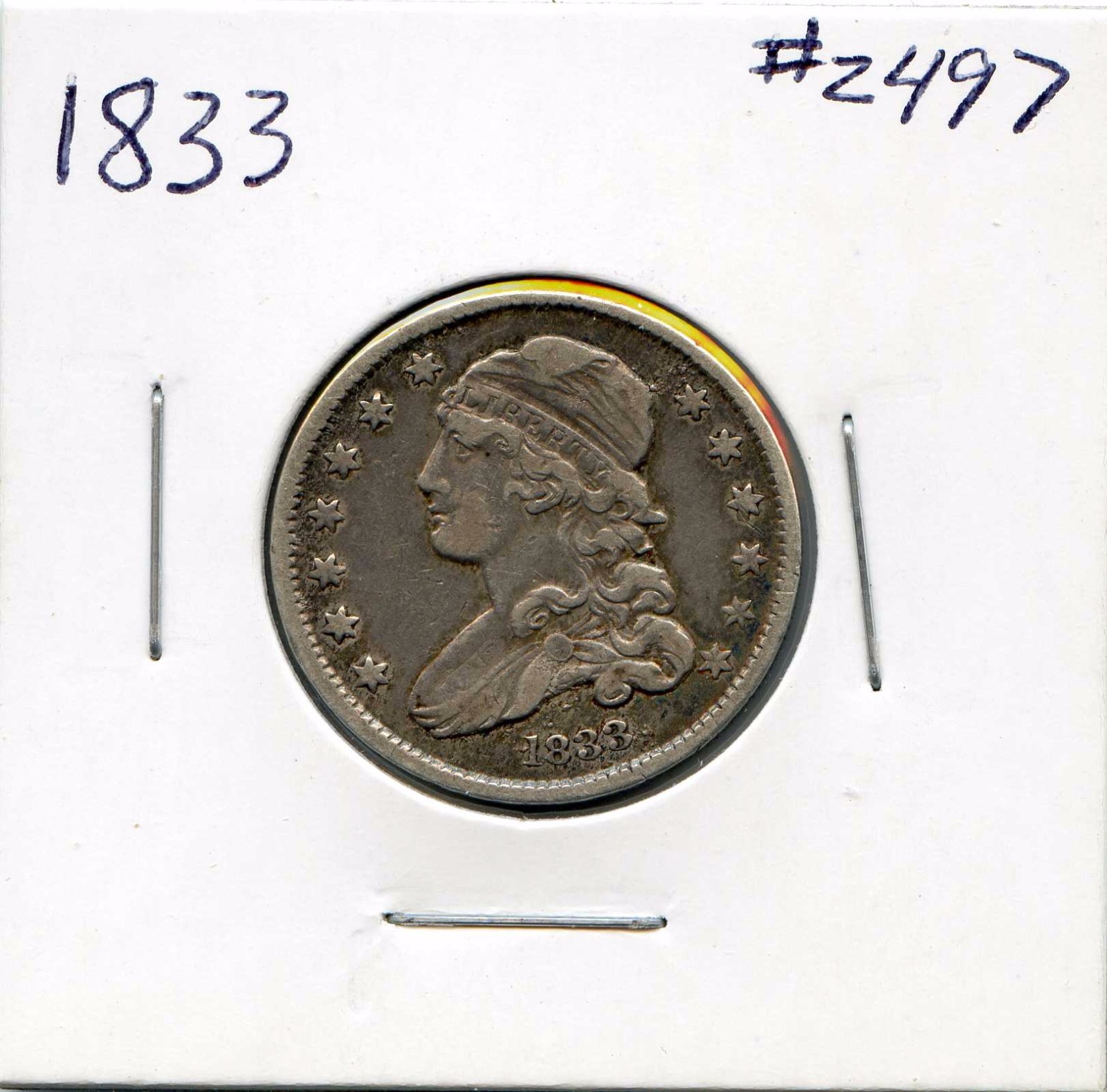 1833 25C Capped Bust Silver Quarter. Circulated. Lot #2185 | eBay