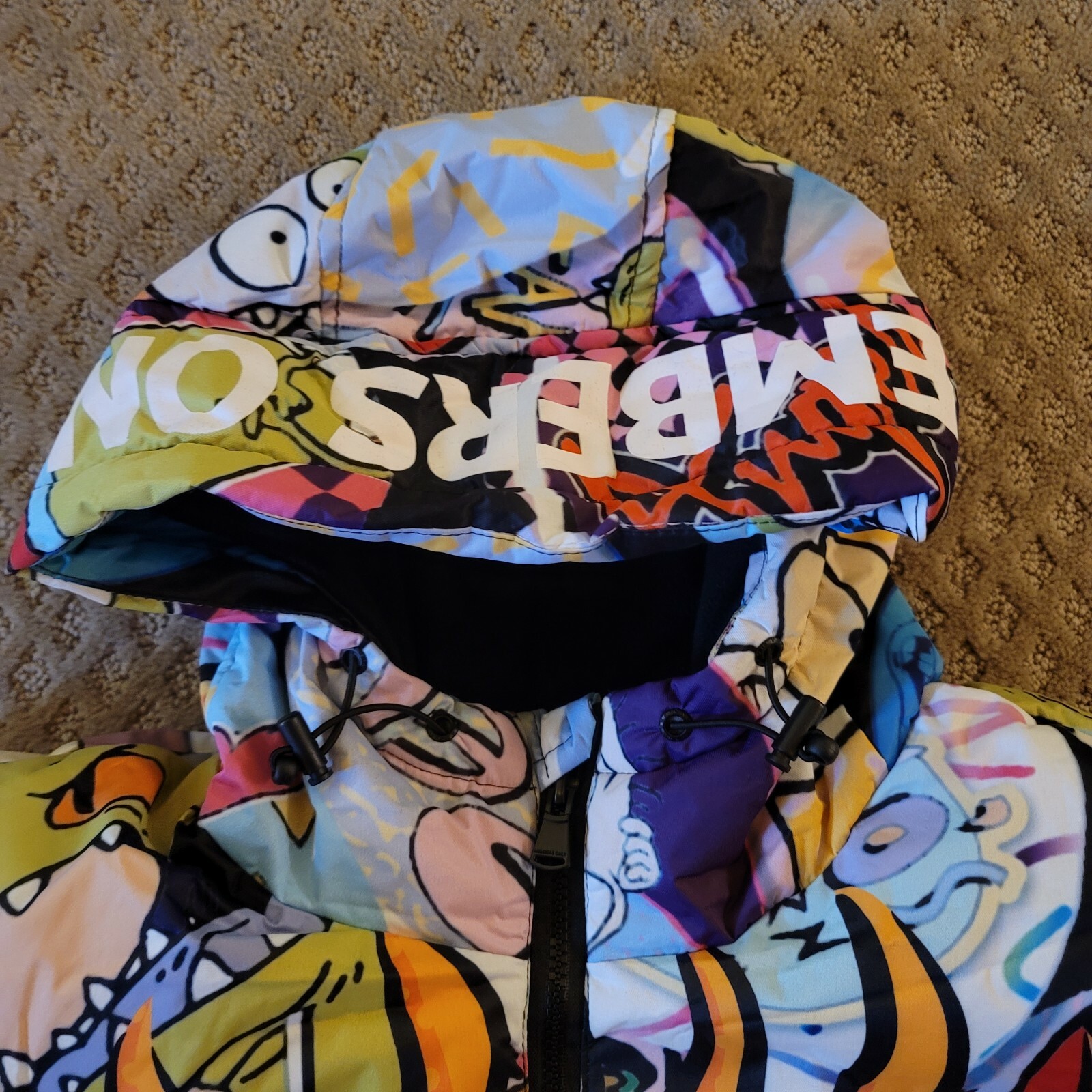 Members Only x Nickelodeon Puffer Jacket L Rugrats SpongeBob Ren n ...