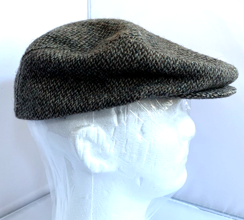 Vintage Pendleton 100% Virgin Wool Cap Hat Tweed Flat Newsboy Cabbie ...
