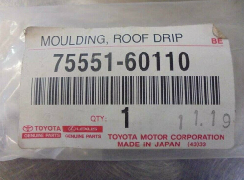 Toyota Genuine Moulding, roof drip side finish, rh LAND CRUISER ☆ 75551 ...