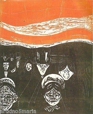 EDVARD MUNCH PAURA ESPRESSIONISMO ARTE STAMPA GICLEE TELA FINE | eBay