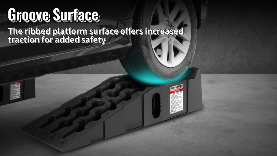 Ramps Low Profile Rubber Car Service Ramps Anti-slip- 2 Pack | eBay
