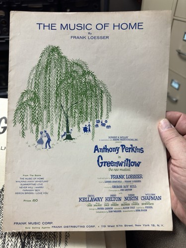 D 1960 3-pack Tony Perkins Stage Musical Sheet Music ‘GREENWILLOW’ | eBay