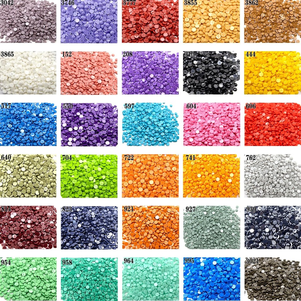 QYING 15000 Pieces 30 Color Diamond Art Painting Beads,Flat Bottom ...