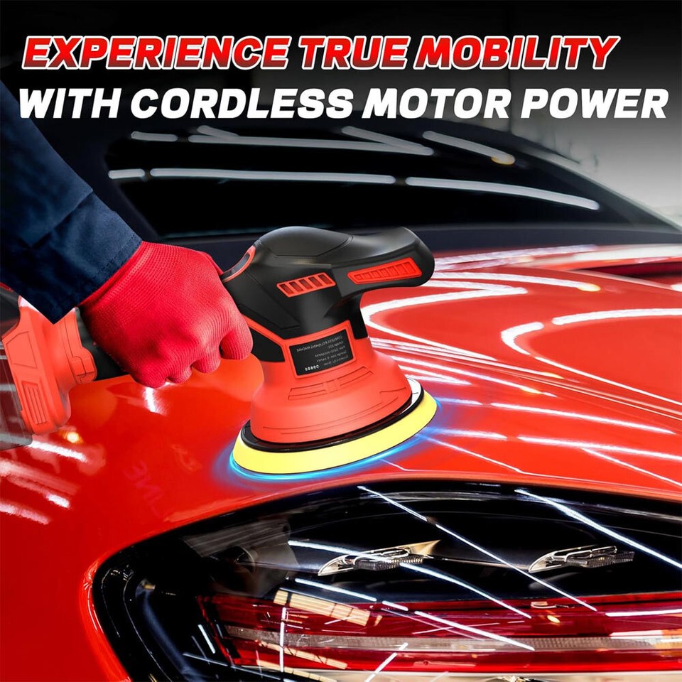 Cordless Rotary Car Polisher Buffer Sander Polishing Machine 6"For ...
