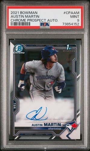PSA 9 Austin Martin 2021 Bowman Chrome 1ST Bowman Autograph | eBay
