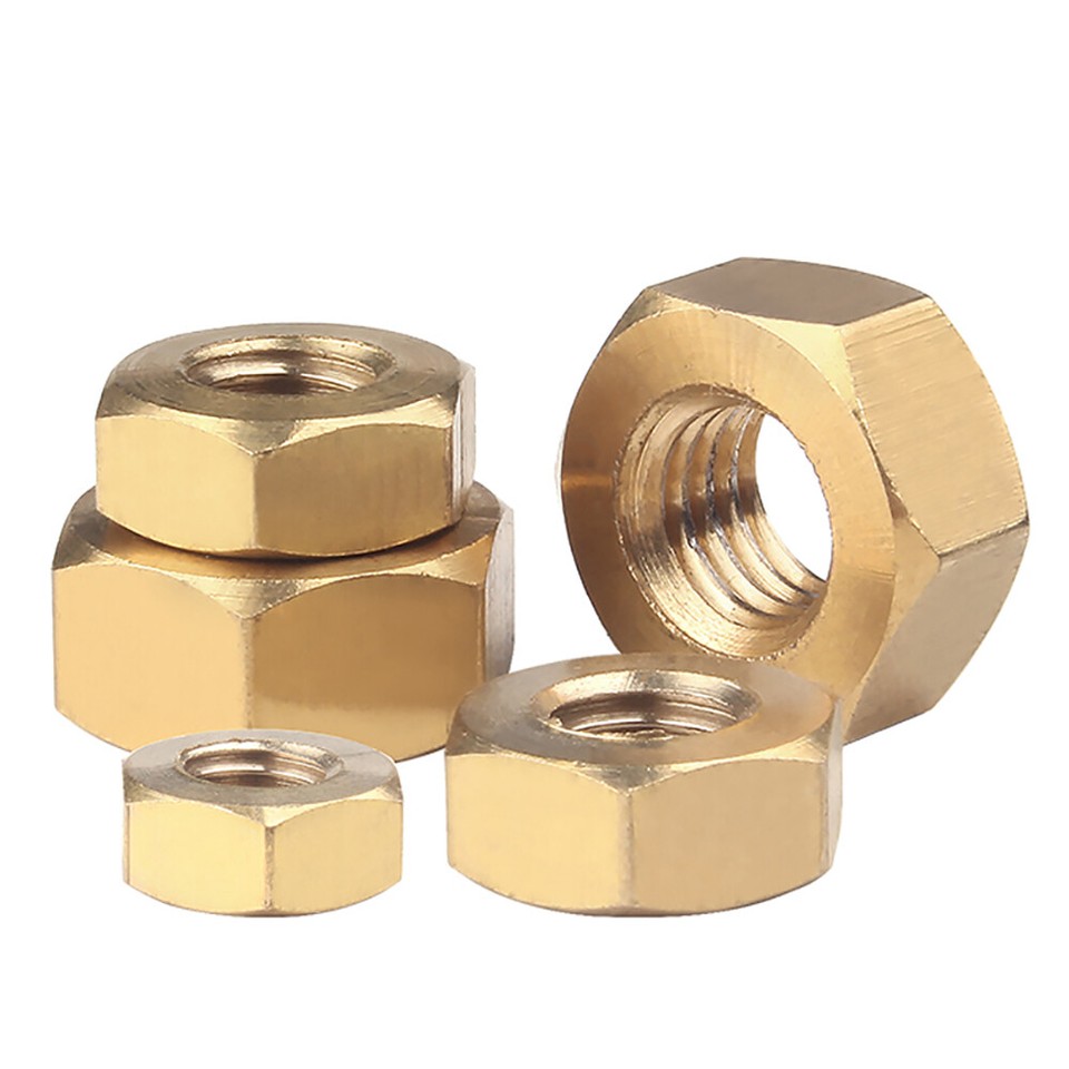 Hex Full Nuts A2 / A4 /201 Stainless Steel / Brass Hexagon Nuts M1 ...