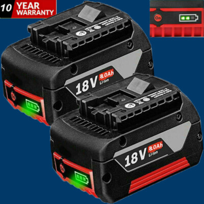 2X For Bosch 18V 8.0Ah Lithium-Ion Battery Professional GBA BAT609 ...