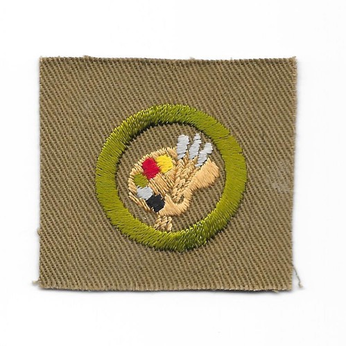 Art 1920-1933 AT? Type A Square Merit Badge Boy Scouts BSA CG glu | eBay