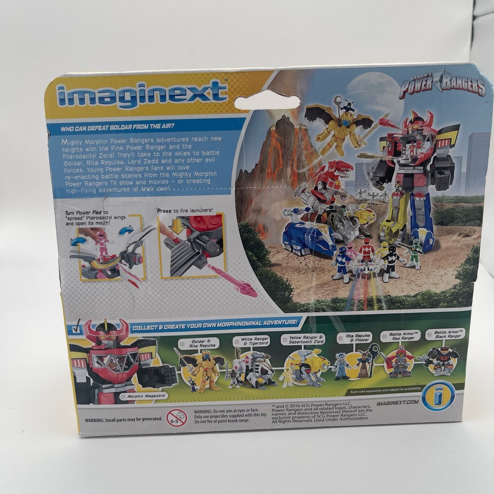 Fisher Price Imaginext Power Rangers Pink Ranger (Kimberly) Pterodactyl ...