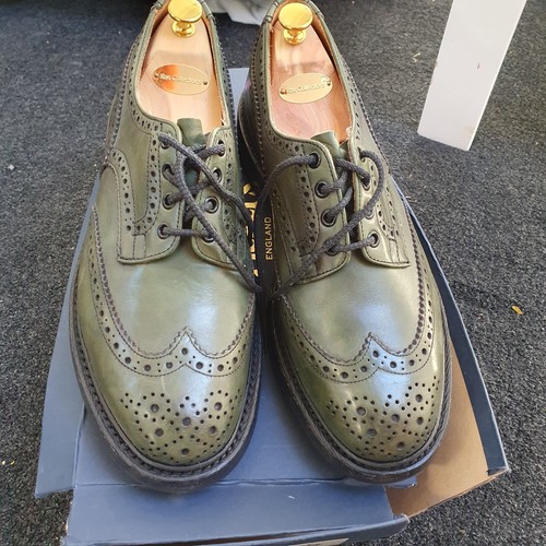 Trickers Bourton Brogues Mens Size 10 Green | eBay UK