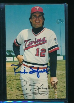 1981 Team Issue Postcard Twins Rick Sofield signed auto set beak swsw6 ...