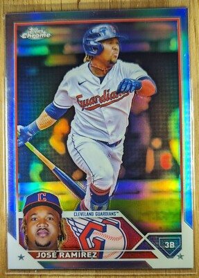 2023 Jose Ramirez Topps Chrome #38 Refractor MLB Cleveland Guardians ...