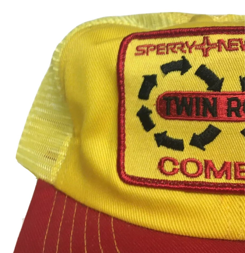 Vtg Sperry New Holland Twin Rotor Combine Patch Trucker Hat Made In The ...