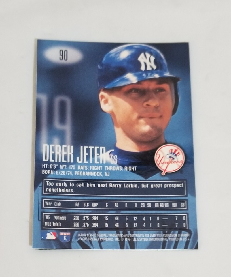 1996 Skybox EXL Card #90 Derrek Jeter Yankees | eBay