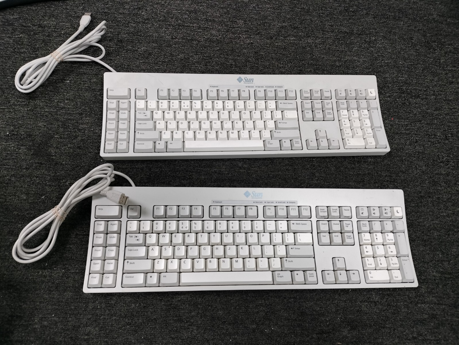 (LOT OF 2) Sun Microsystems Type 7 Wired Keyboard (P/N:320-1366-03) | eBay