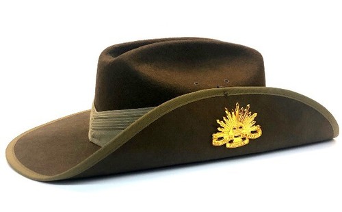 Australian Army Style Slouch Hat + Rising Sun Badge - 57cm / 58cm ...