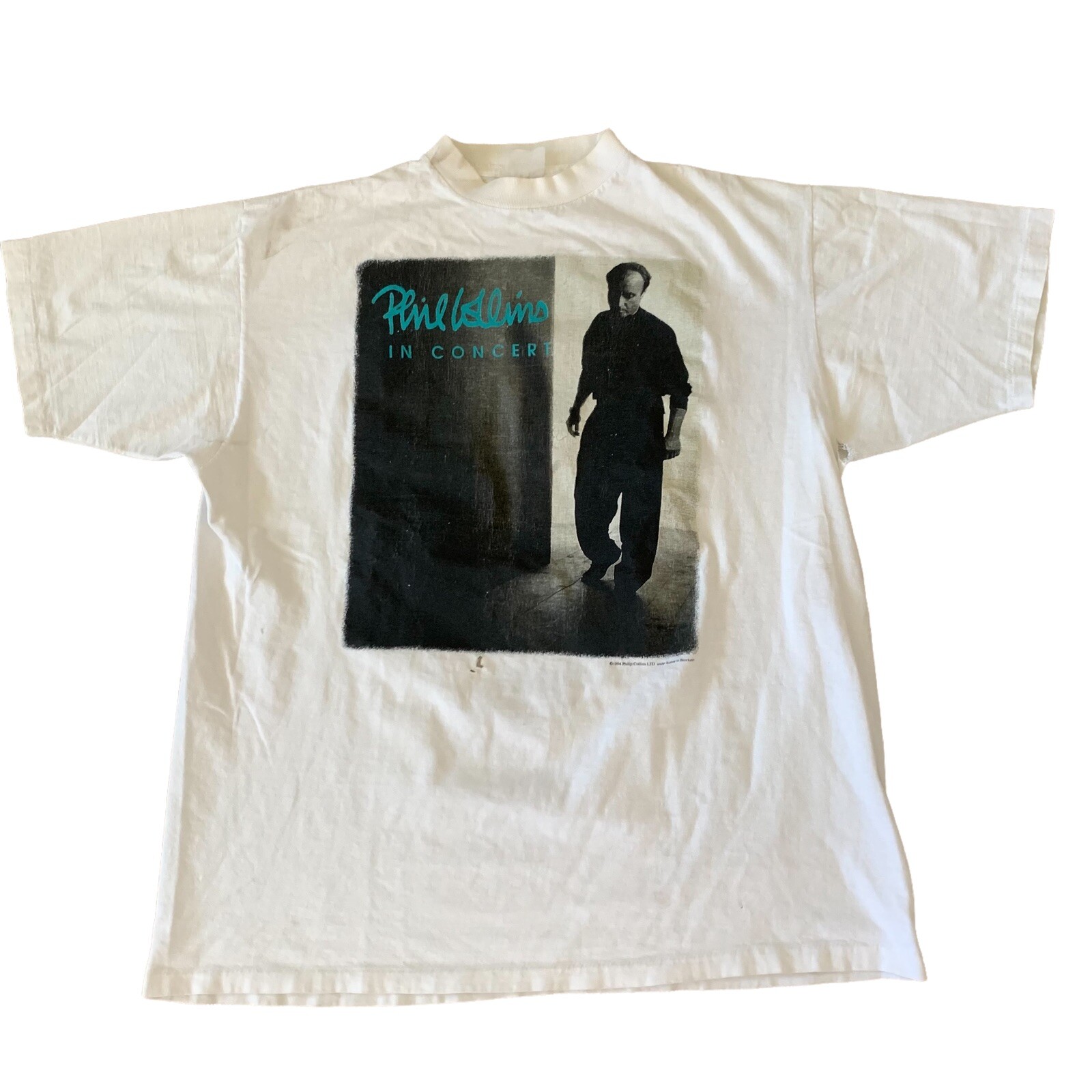 Vintage 90s Phil Collins Concert Tour T Shirt L Distr… - Gem