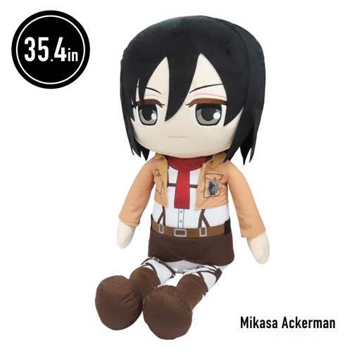 Attack on Titan Super Big Large Stuffed Toy Plush Doll Mikasa Ackerman ...