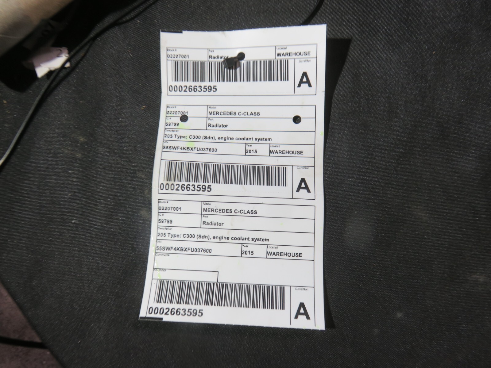 Mercedes Benz C300 Engine Cooling Radiator 17 20 A0995002103 W205 M274 ...