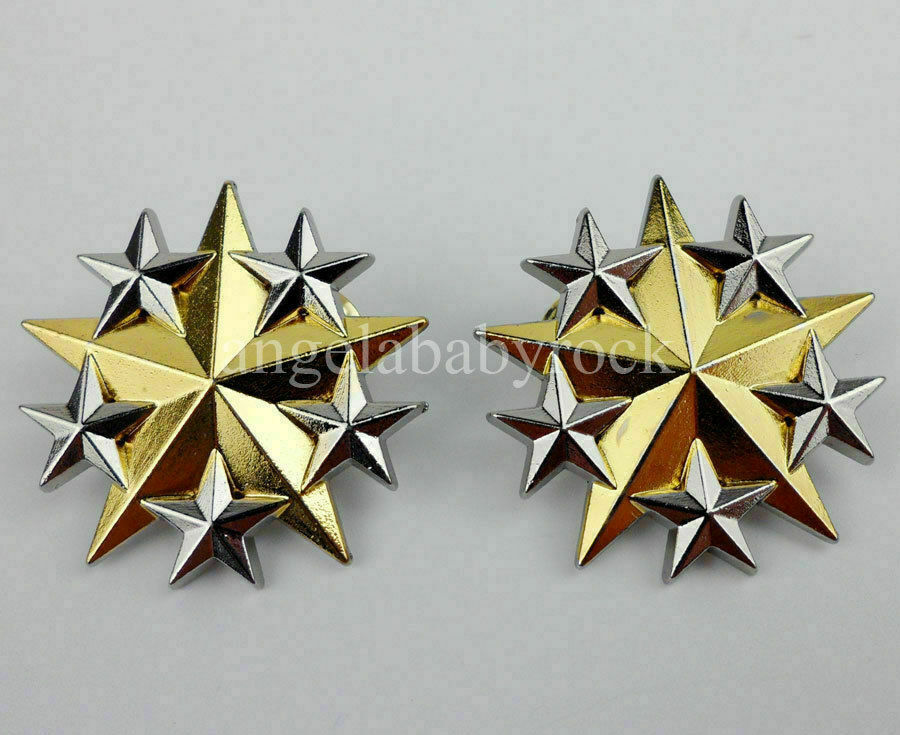 US ARMY NAVY SIX STAR EPAULETTE DEVICE GENERAL OFFICER RANK BADGE CAP ...