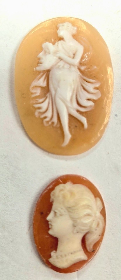 Antique Italian Hand Carved Cameo Shells Loose Lot of 6 | eBay