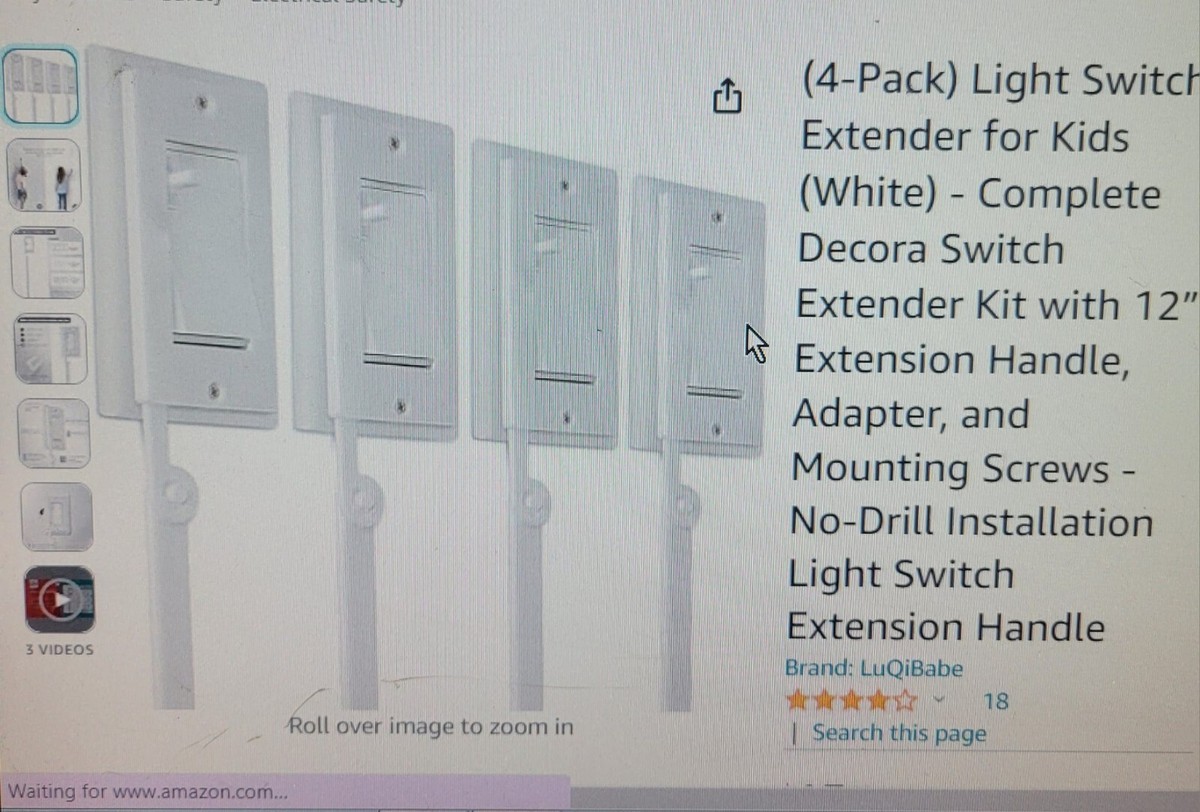 Horizontal Light Switch Extender