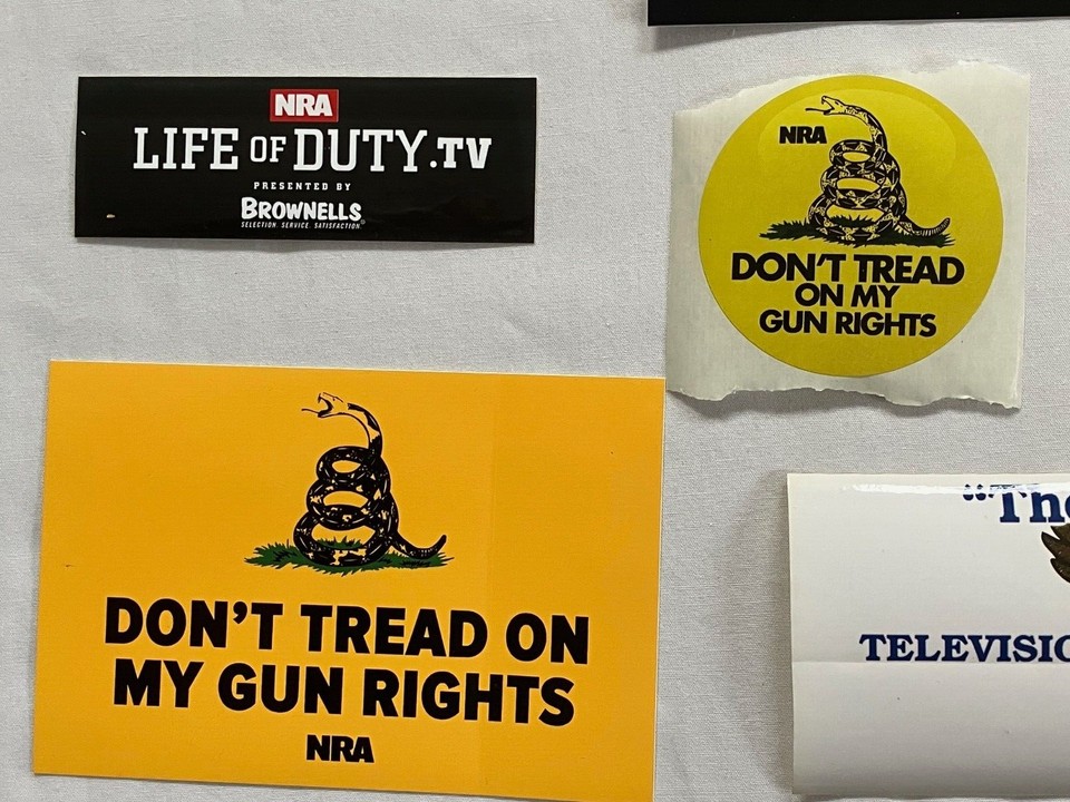 9 GUN SHOW STICKERS DECALS LOT BUMPER WINDOW MILITARY HUNT SHOOT RIFLE ...
