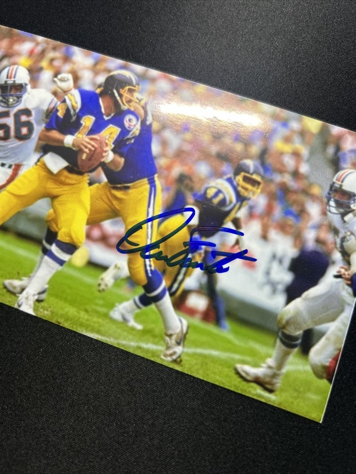 DAN FOUTS Signed Autographed PHOTO - NFL HOF QUARTERBACK Chargers W ...
