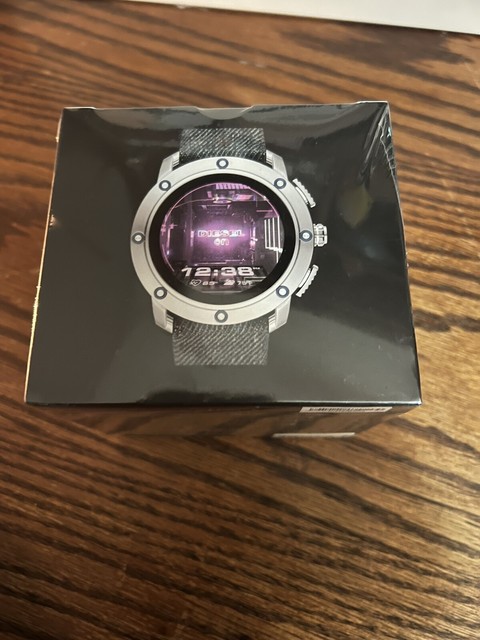 Diesel Bronze Axial Black Leather Mens Touchscreen Smartwatch DZT2016 ...