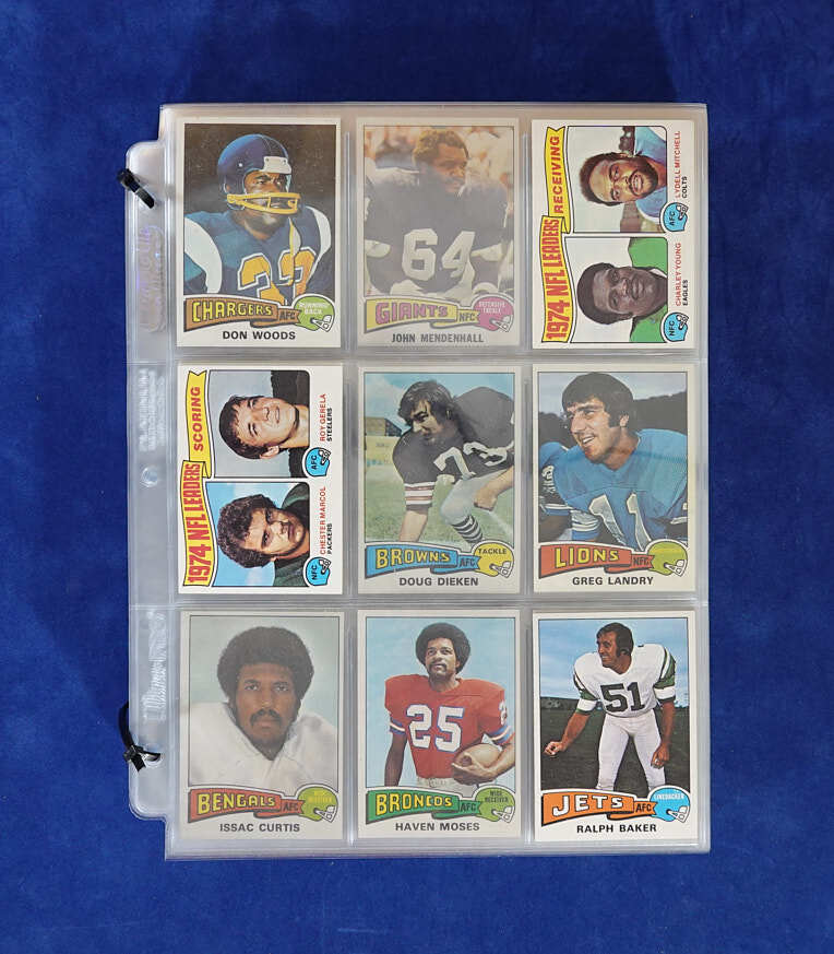 1975 TOPPS FOOTBALL PARTIAL SET 360/528 IN PAGES MINT *343125 | eBay