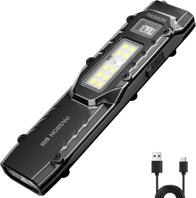 EDC Tactical Flashlight, Flat Flashlights Rechargeable,Dual-Switches ...