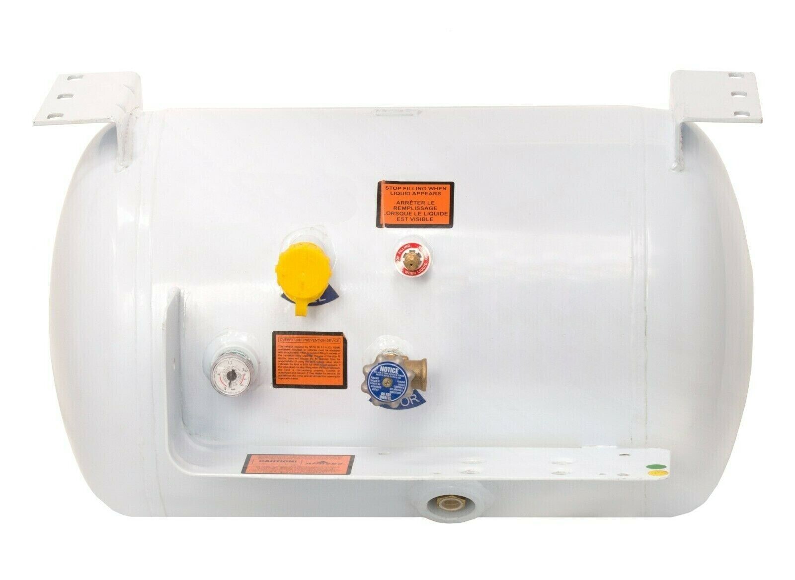 Horizontal RV Motorhome Permanent Frame Mount Propane Tank 20.3 Gallon ...