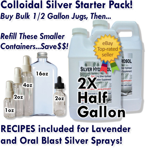 2X Colloidal Silver STARTER PACK - FREE Recipes for Amazing Silver ...