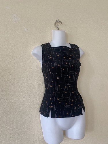 Vintage 90s Black Tank Top Grunge Whimsical Goth Sz 10 Womens | eBay