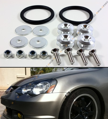 Silver Chrome Aluminum Trackday Race Car Bumper Fender Quick Release ...