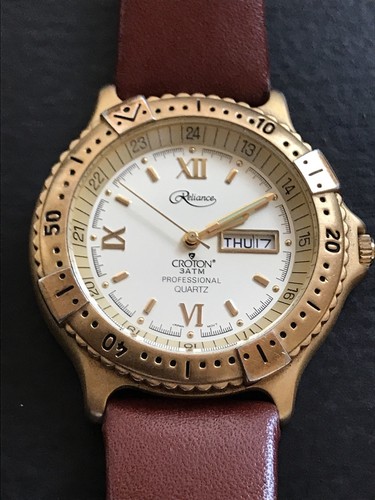 Croton Reliance Men's Wristbands Watch 3ATM Day And Date. Sold As -Is ...