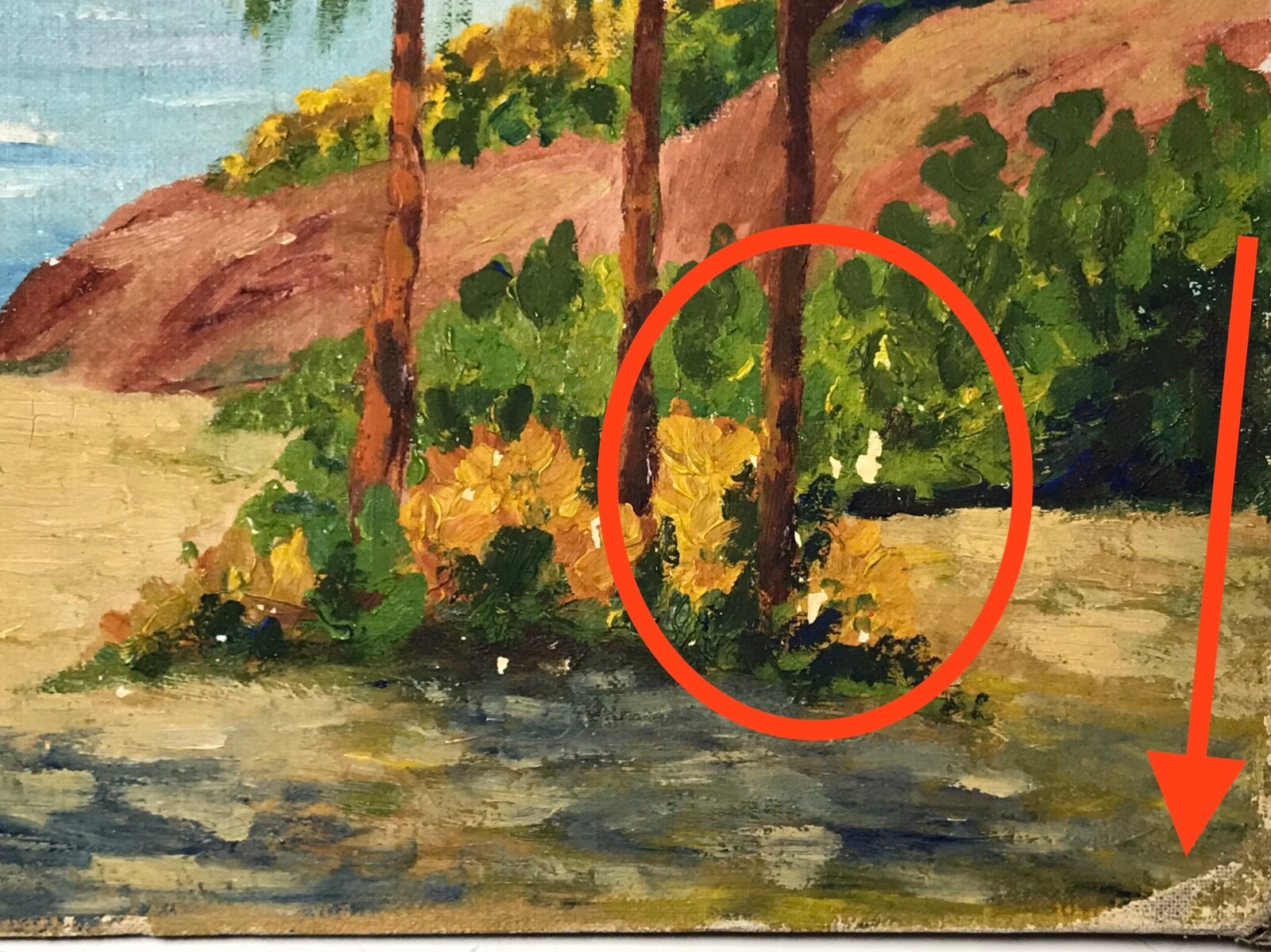 At the Beach Landscape Dunes Eucalyptus Sea Oil Painting Harold Weidman ...