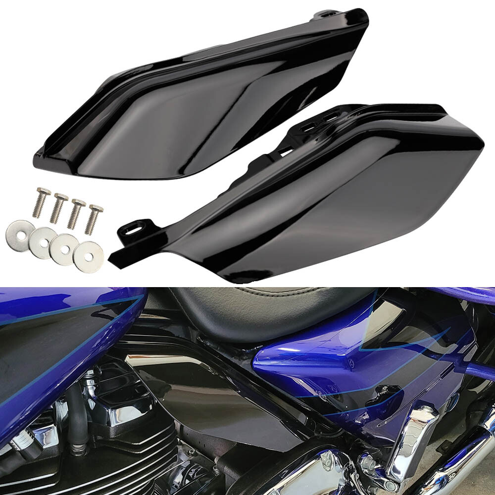 Black Heat Shield Mid-Frame Air Deflector Trim For Harley Street Glide ...
