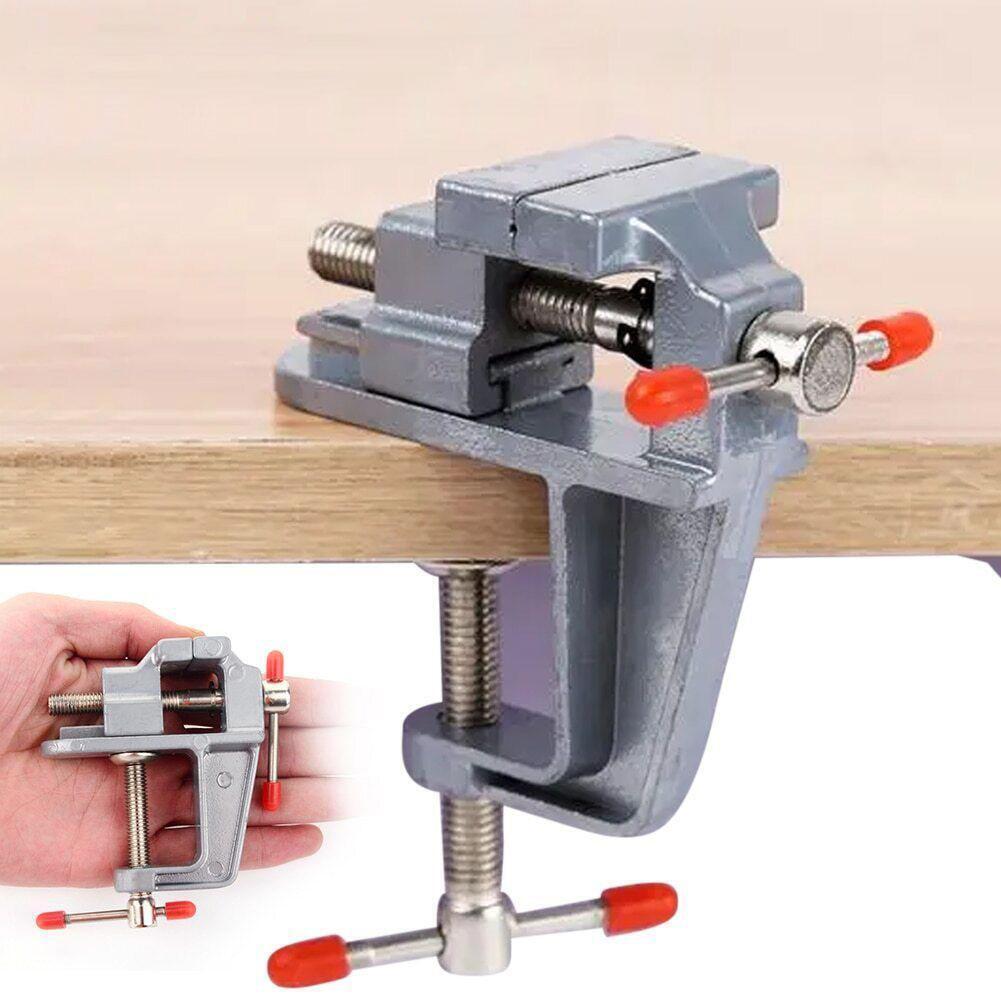 Mini Table Vise Aluminum Alloy Bench Vice Swivel Lock Craft Clamp Hobby ...