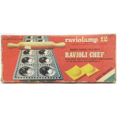 Vintage Raviolamp Ravioli Chef Ravioli Canape Maker 12 Mold Italy With ...